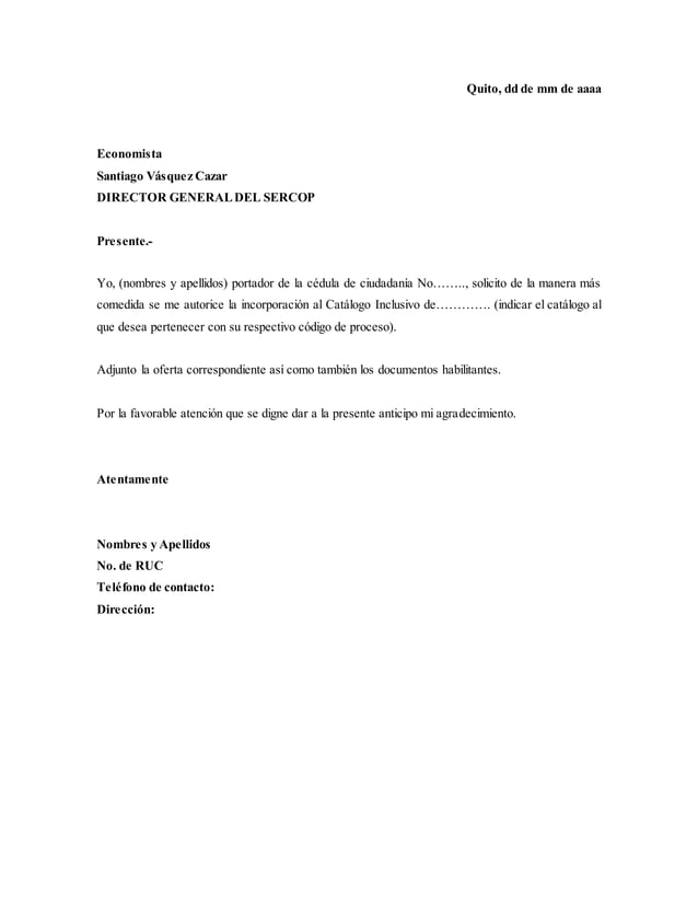 Ejemplo De Un Oficio Documento
