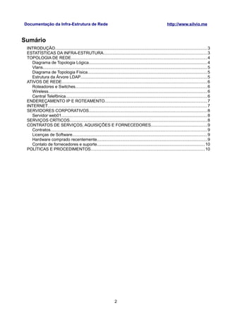 Modelo documentacao-rede | ODT | Computer Networking | Computing