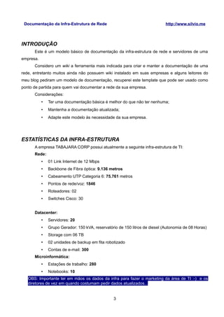 Modelo documentacao-rede | ODT | Computer Networking | Computing