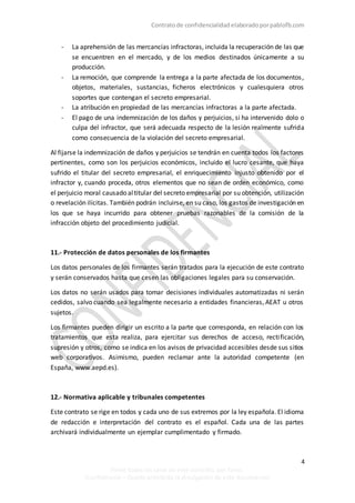 Modelo de NDA gratis - Contrato de Confidencialidad y Secreto | DOCX