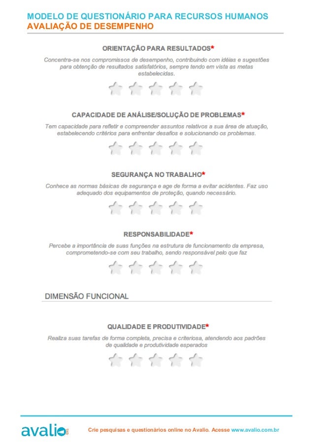 Modelo questionario-rh-avaliacao-de-desempenho