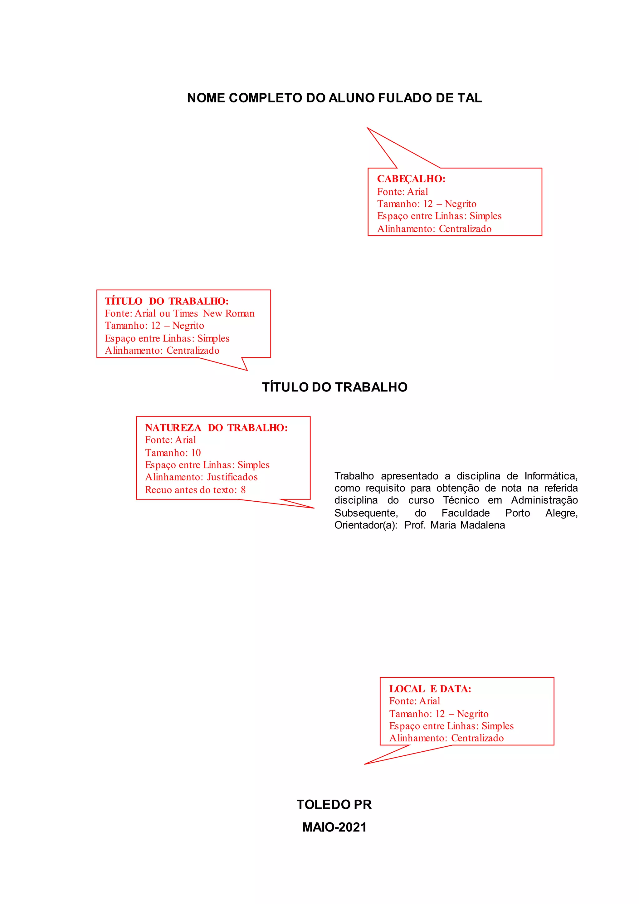 Modelo de TCC nas normas da ABNT | DOC