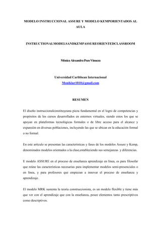 Modelo assure y kemp | DOCX