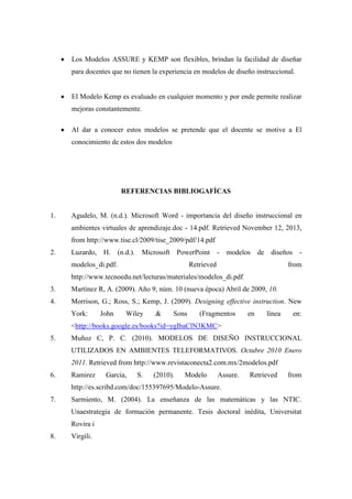 Modelo assure y kemp | DOCX