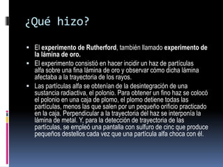 Modelo atómico de rutherford2 | PPTX
