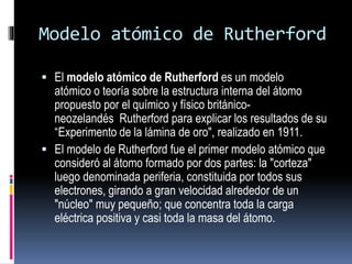 Modelo atómico de rutherford2 | PPTX