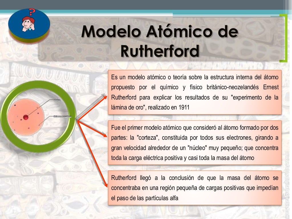 Modelo Atómico de Rutherford PDF Núcleo atómico Desintegración radioactiva