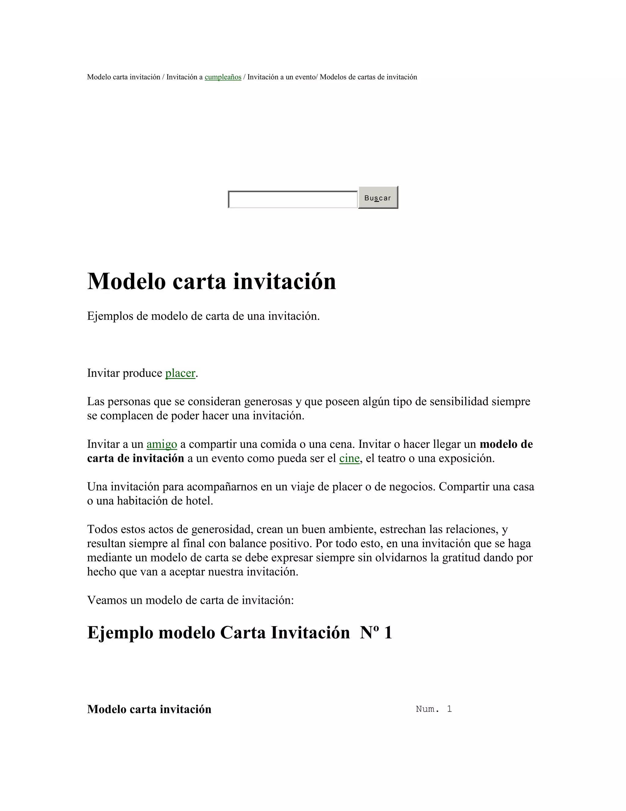 Ejemplo De Carta De Invitación Formal Para Un Evento