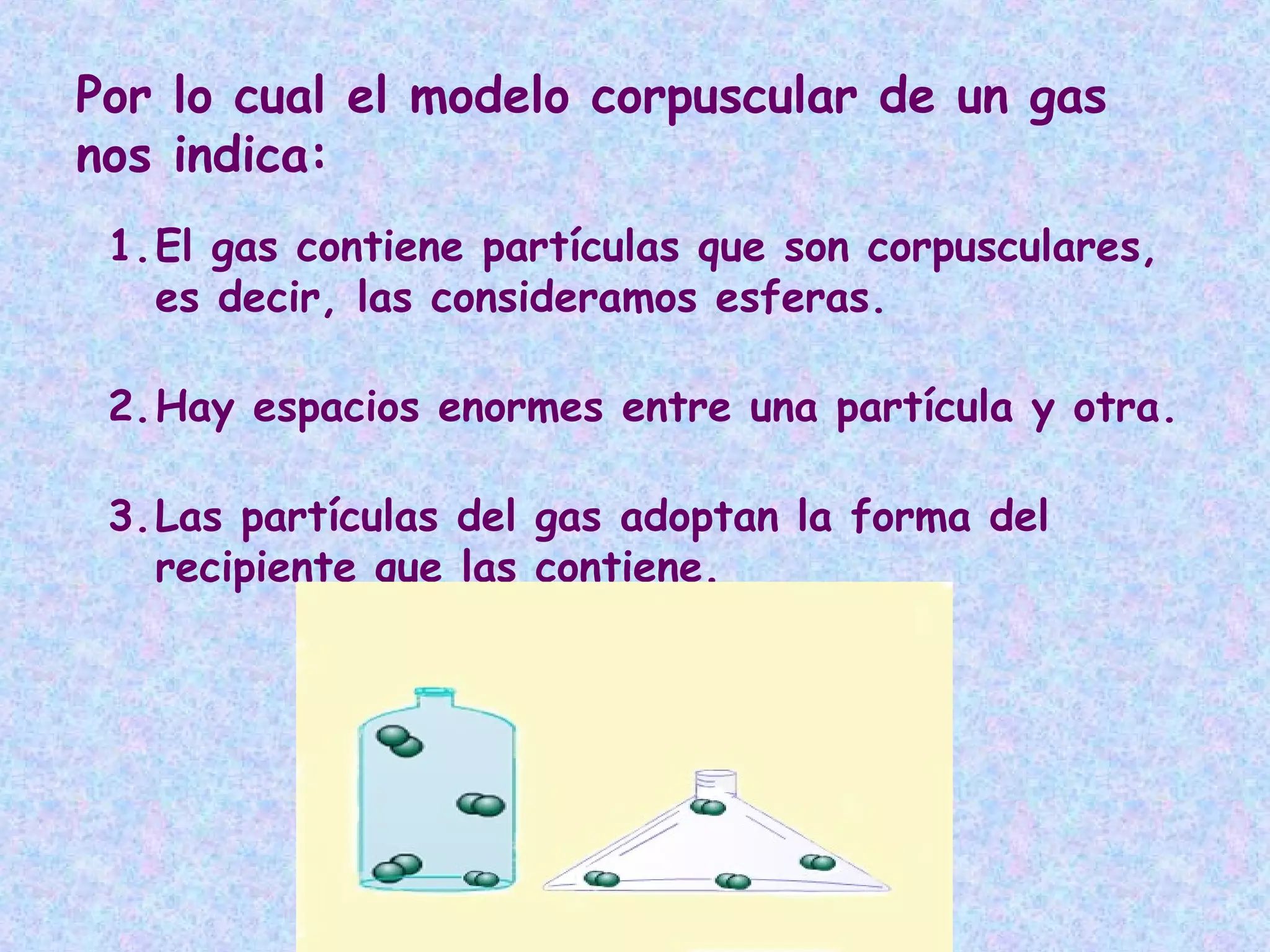 Modelo corpuscular de los gases | PPS