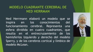 Modelo cuadrante cerebral de Ned Herrmann | PPTX