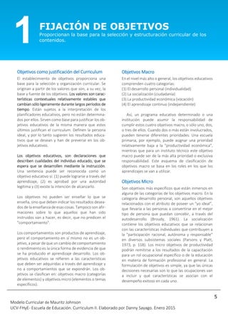 Modelo Curricular de Mauritz Johnson | PDF