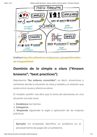 Modelo cynefin framework_ ¿Qué es cynefin y cómo se aplica_ - Francisco ...