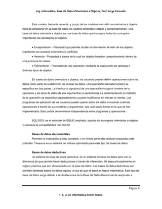 Modelo de base de datos orientados a objetos | PDF