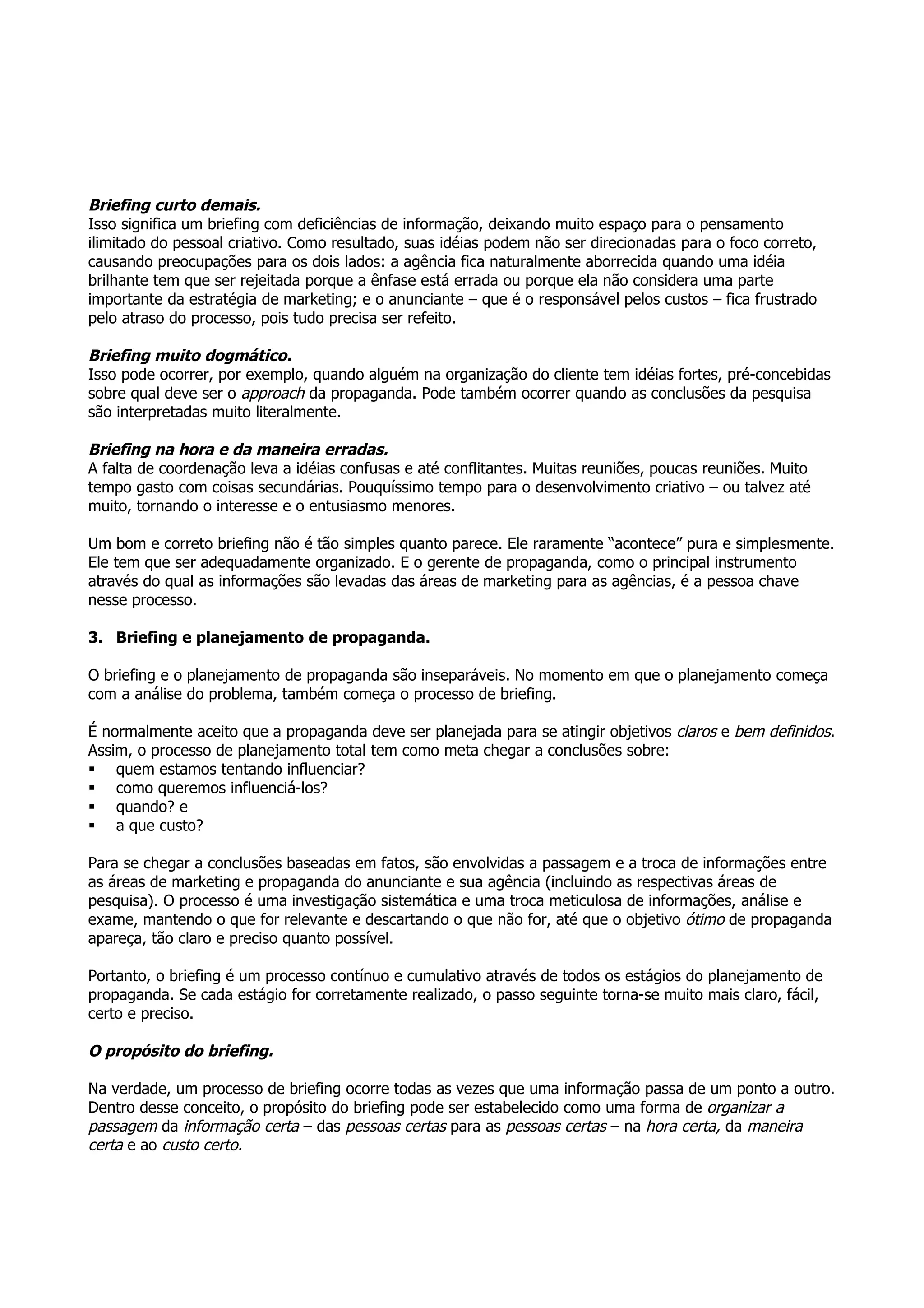Modelo de briefing aba | PDF