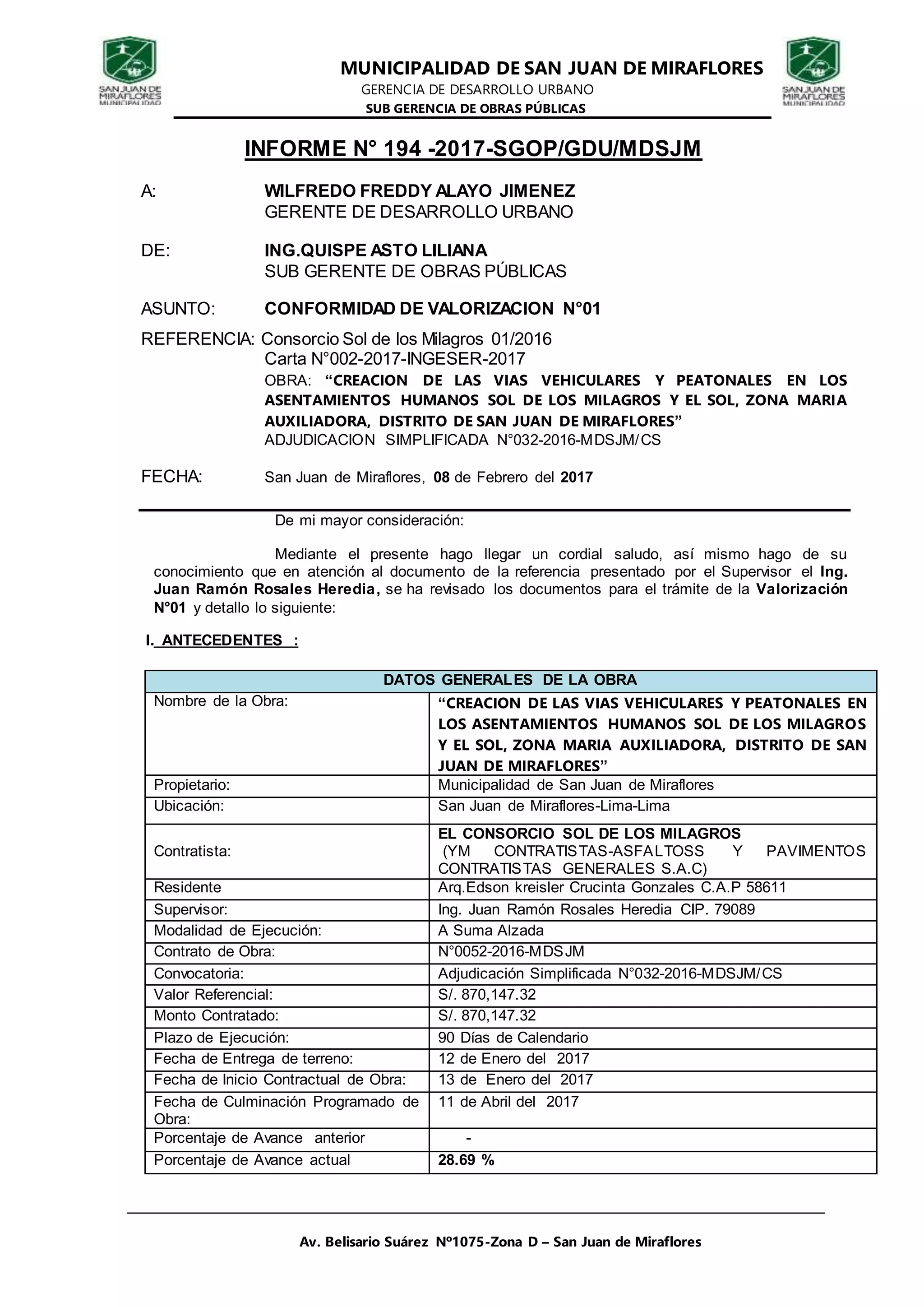 Modelo de conformidad de valorizacion | DOCX