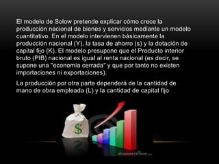 Modelo de crecimiento de solow swan | PPTX