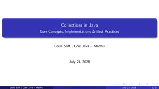 Java Collections Framework by Madhusudhan | PDF