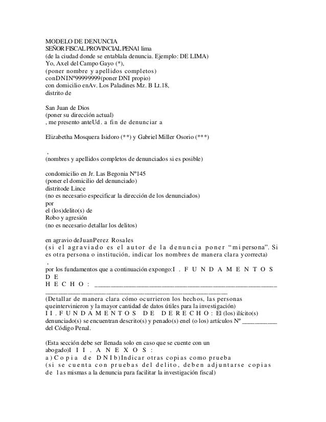 Modelo De Denuncia Penal Por Suplantacion De Identida - vrogue.co Modelo De Denuncia Penal Por Suplantacion De Identida - vrogue.co