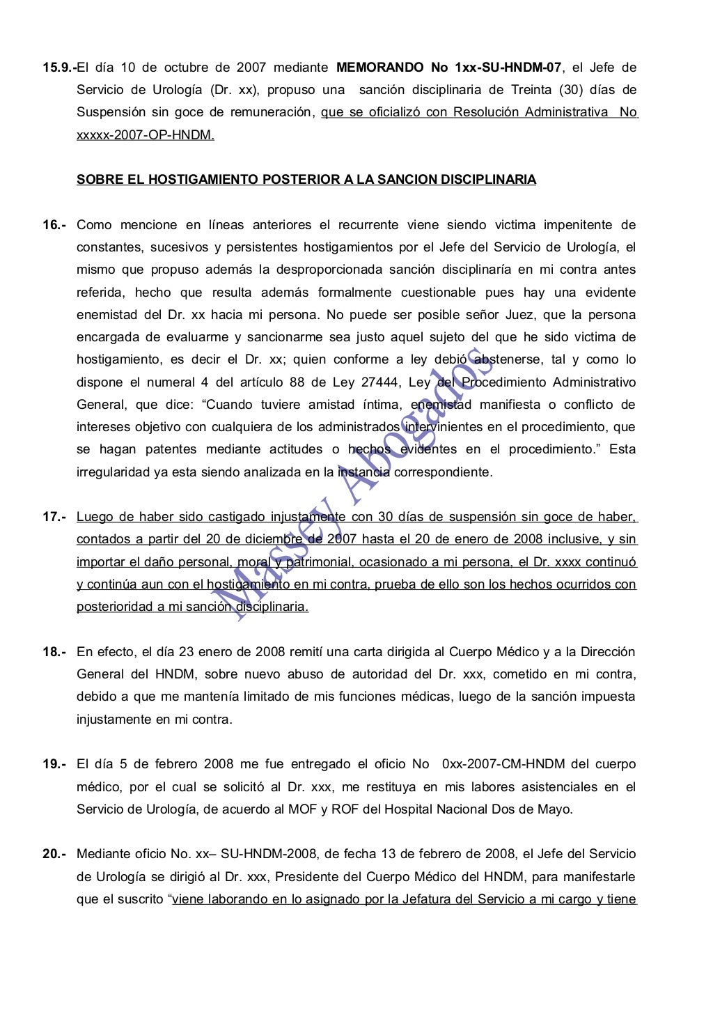 Modelo De Denuncia Penal Por Abuso De Autoridad