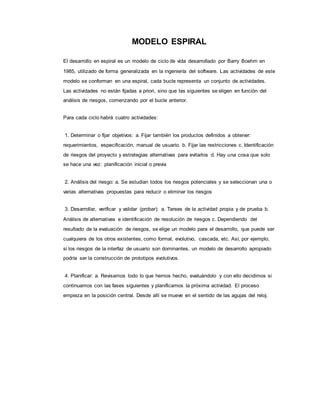 Modelo de desarrollo de software | DOCX