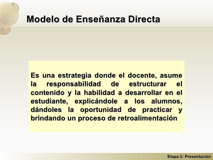 Modelo de enseñanza directa