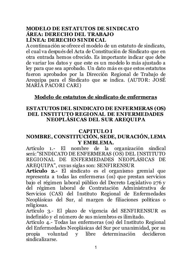 Modelo Carta Sindicato