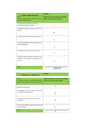 Modelo de evaluacion lori. | DOCX