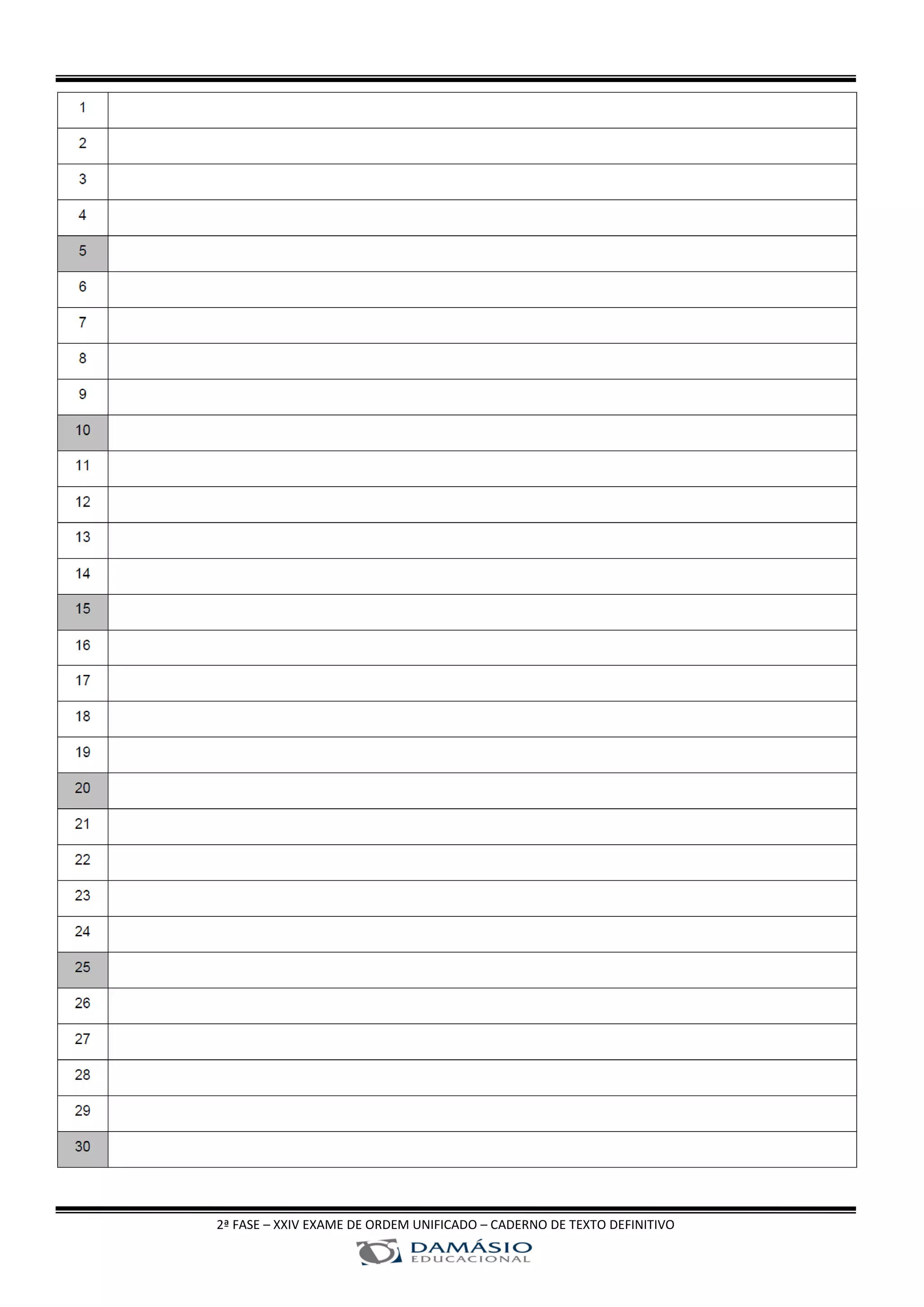 Modelo de folha fgv exame xxiv | PDF