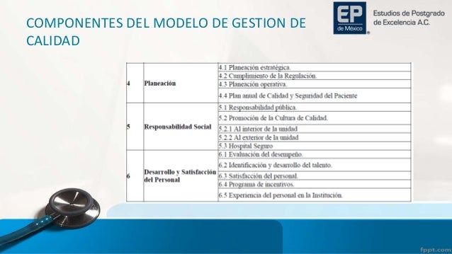 Modelo De Gestion De Calidad En Salud 2016