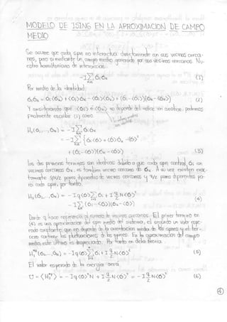 Modelo de ising en una dimension | PDF