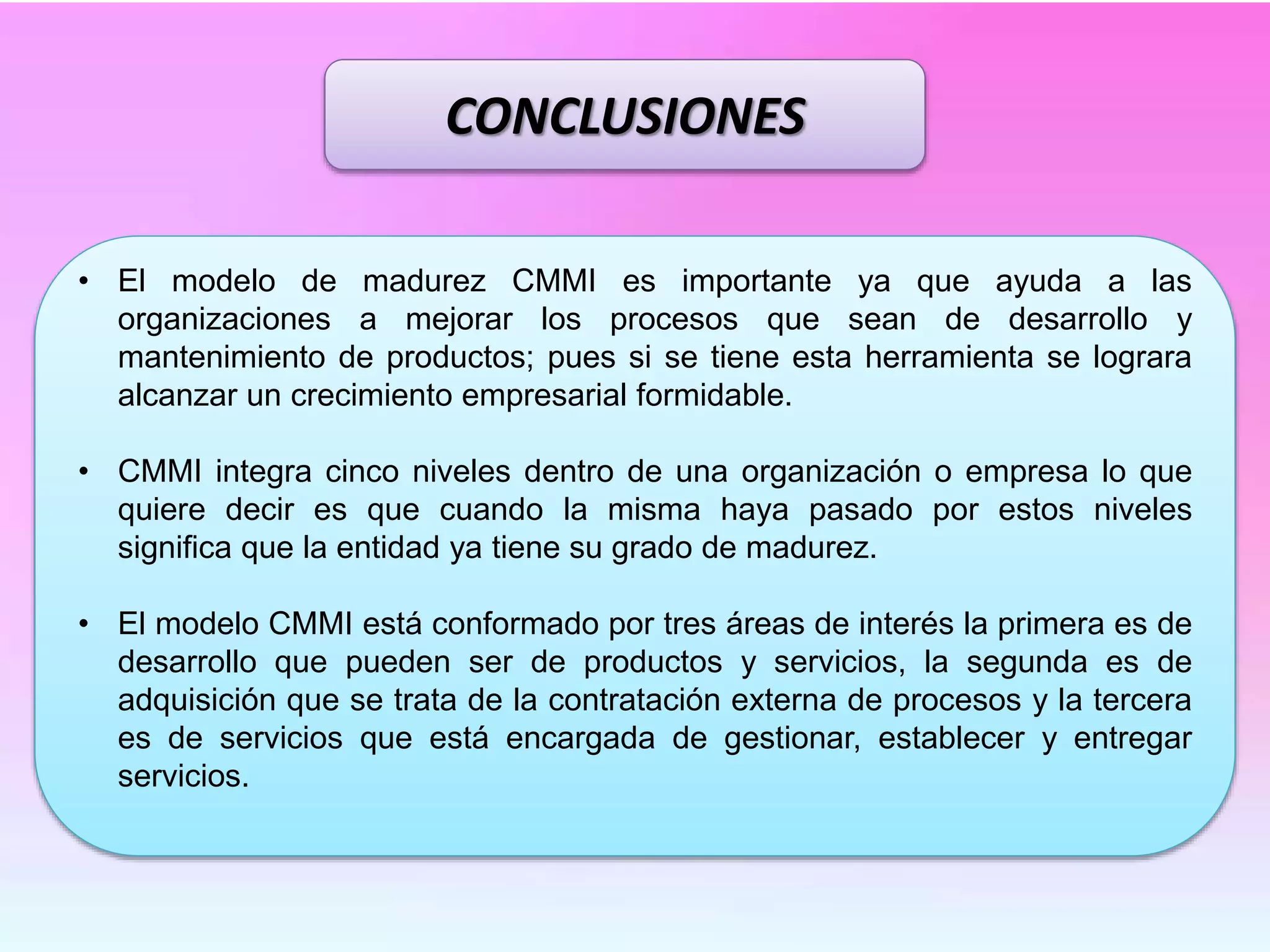 Modelo de madurez cmmi | PPTX