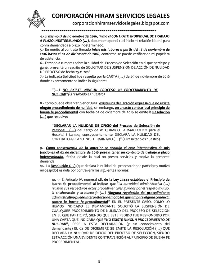 Modelo de medida cautelar de innovar dentro de proceso contencioso administrativo laboral autor ...