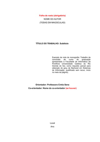 Modelo de monografia | DOC