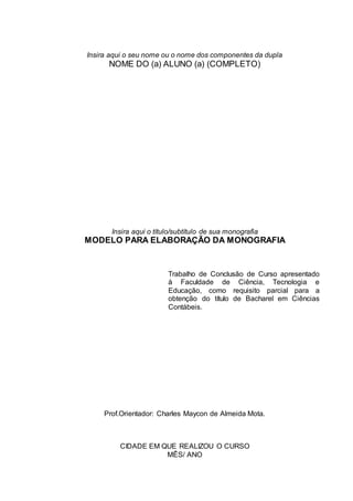 Modelo de monografia | DOCX