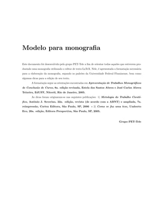 Modelo de monografia uff eng | PDF