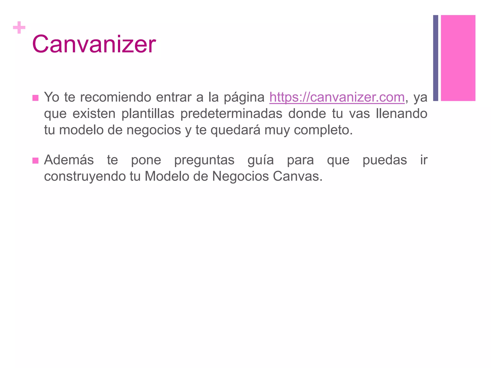 Modelo de negocios CANVAS | PPTX