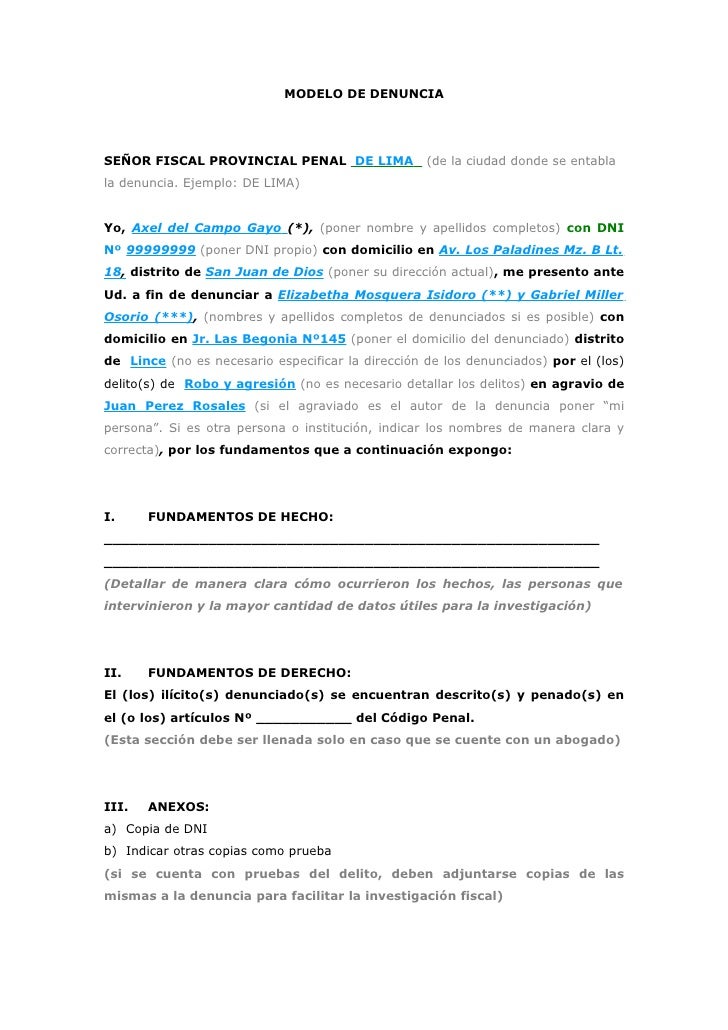 Modelo De Denuncia De Contrato De Trabalho