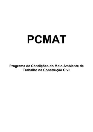 Modelo de pcmat completo | DOC
