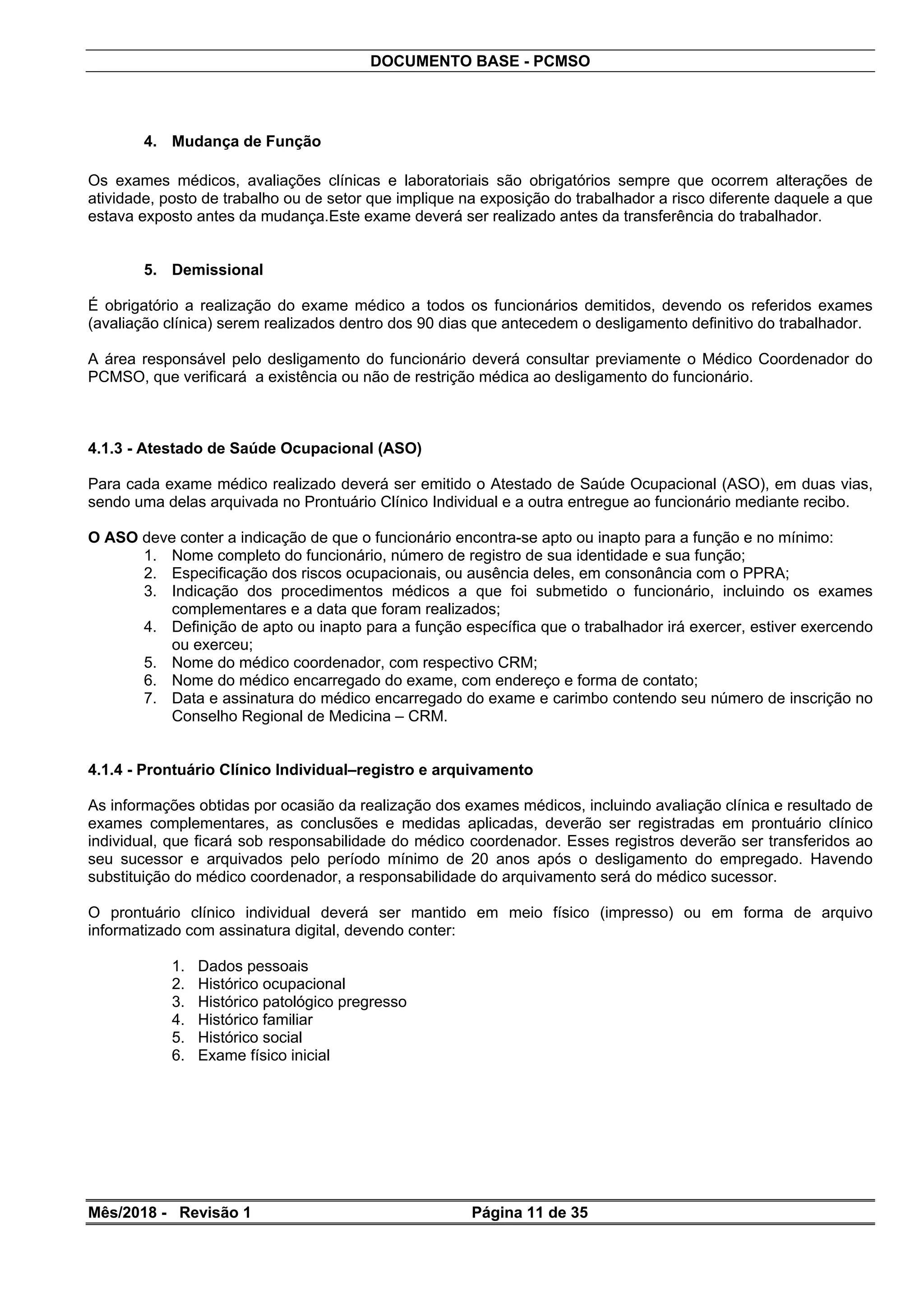 Modelo de pcmso | PDF | Healthcare Industry | Industries