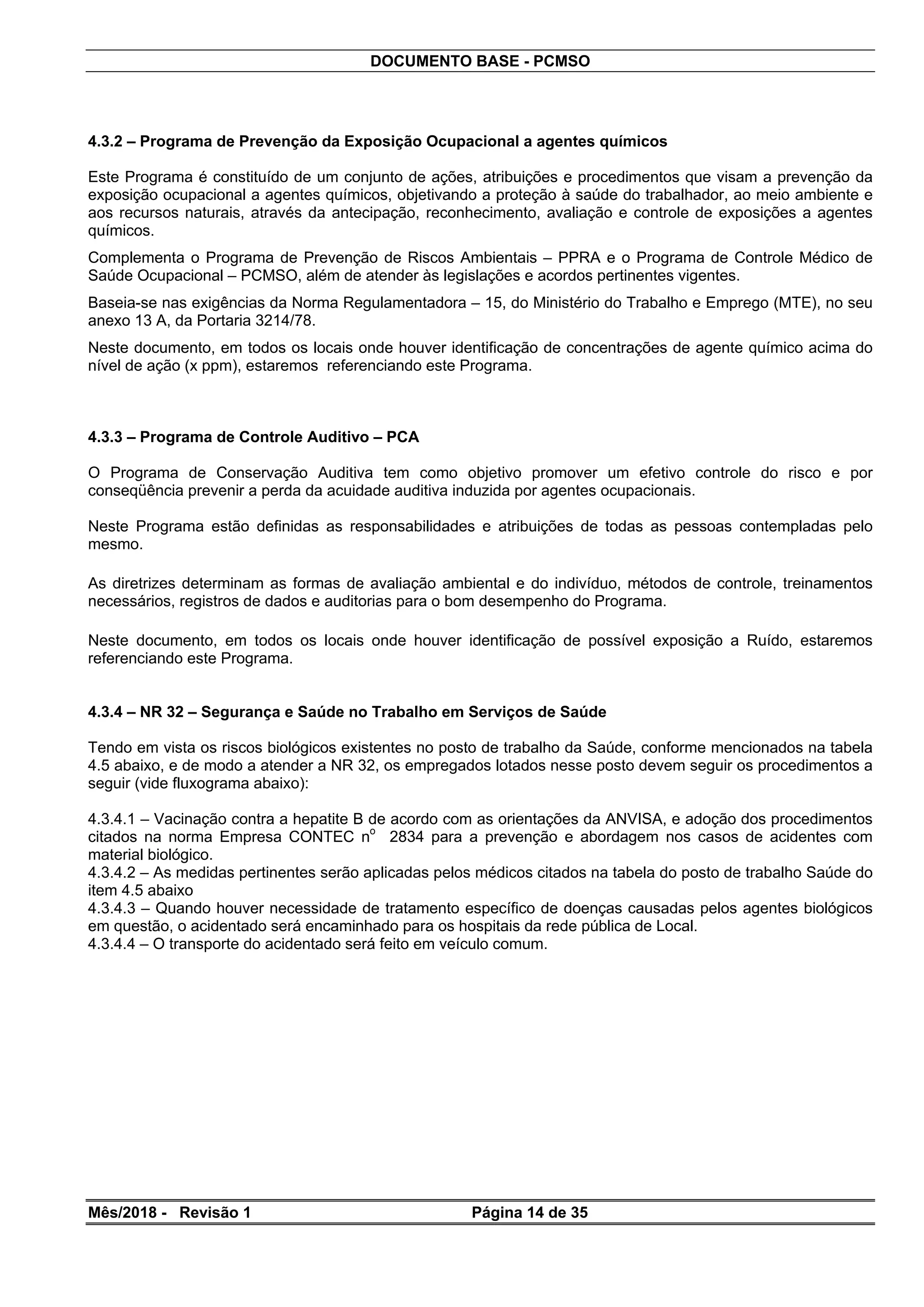 Modelo de pcmso | PDF | Healthcare Industry | Industries