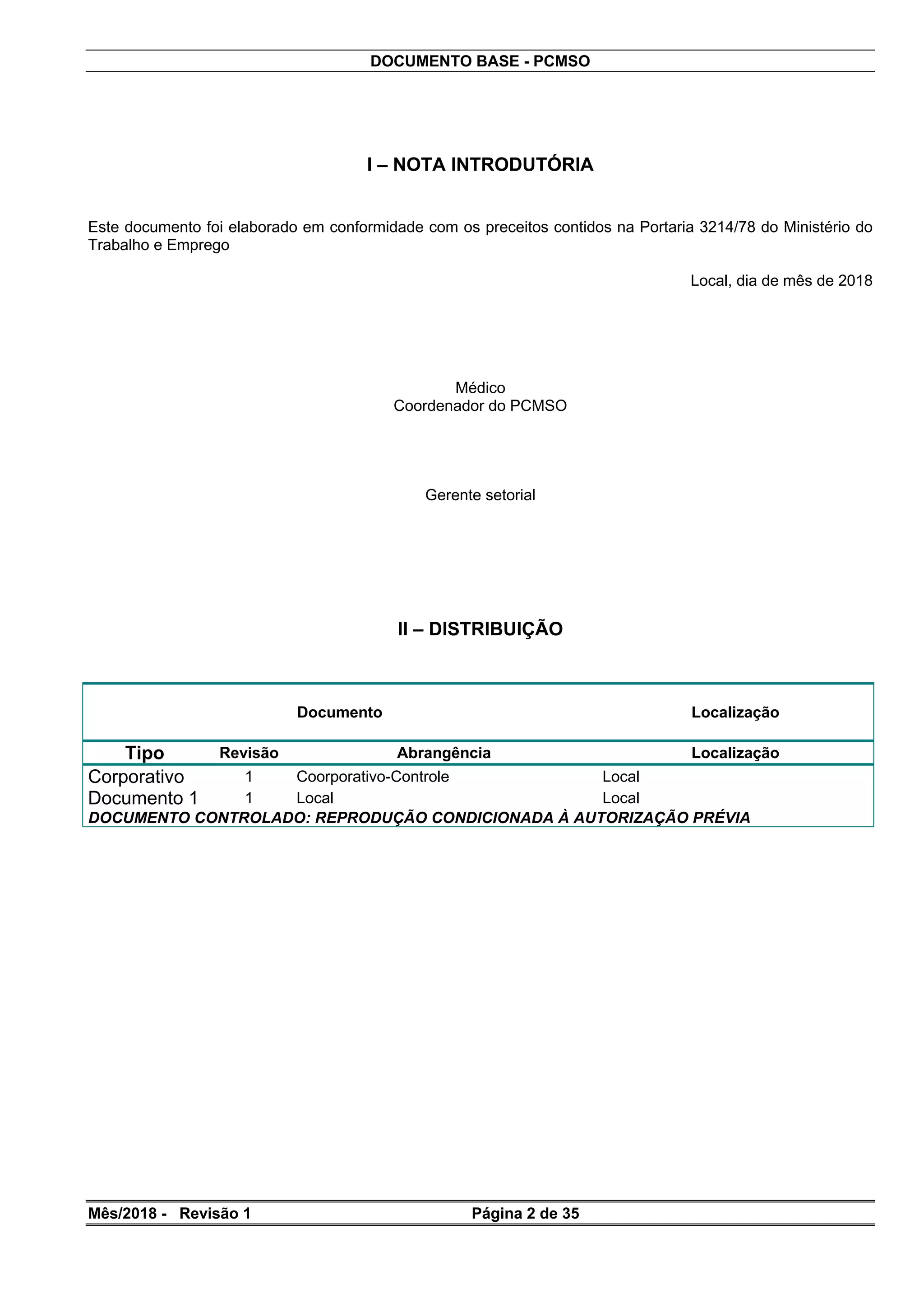 Modelo de pcmso | PDF | Healthcare Industry | Industries