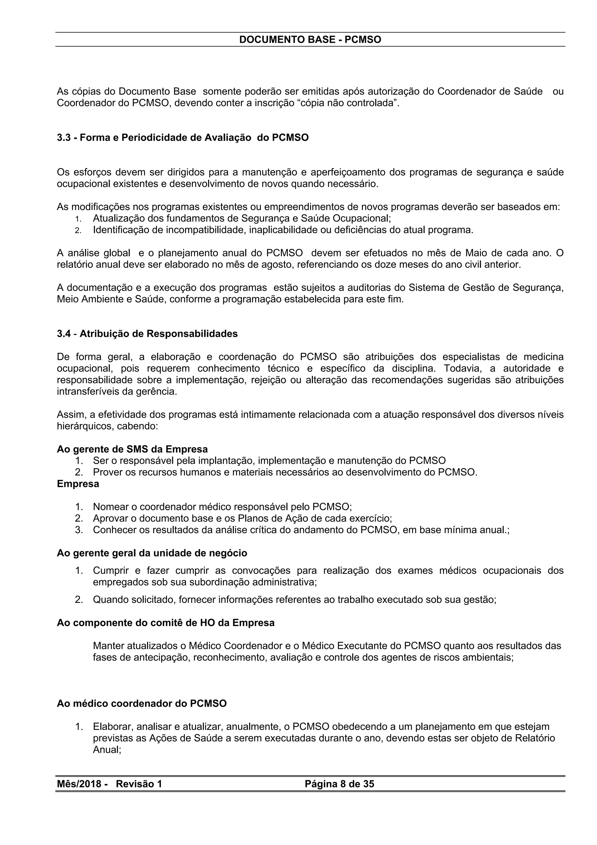 Modelo de pcmso | PDF | Healthcare Industry | Industries