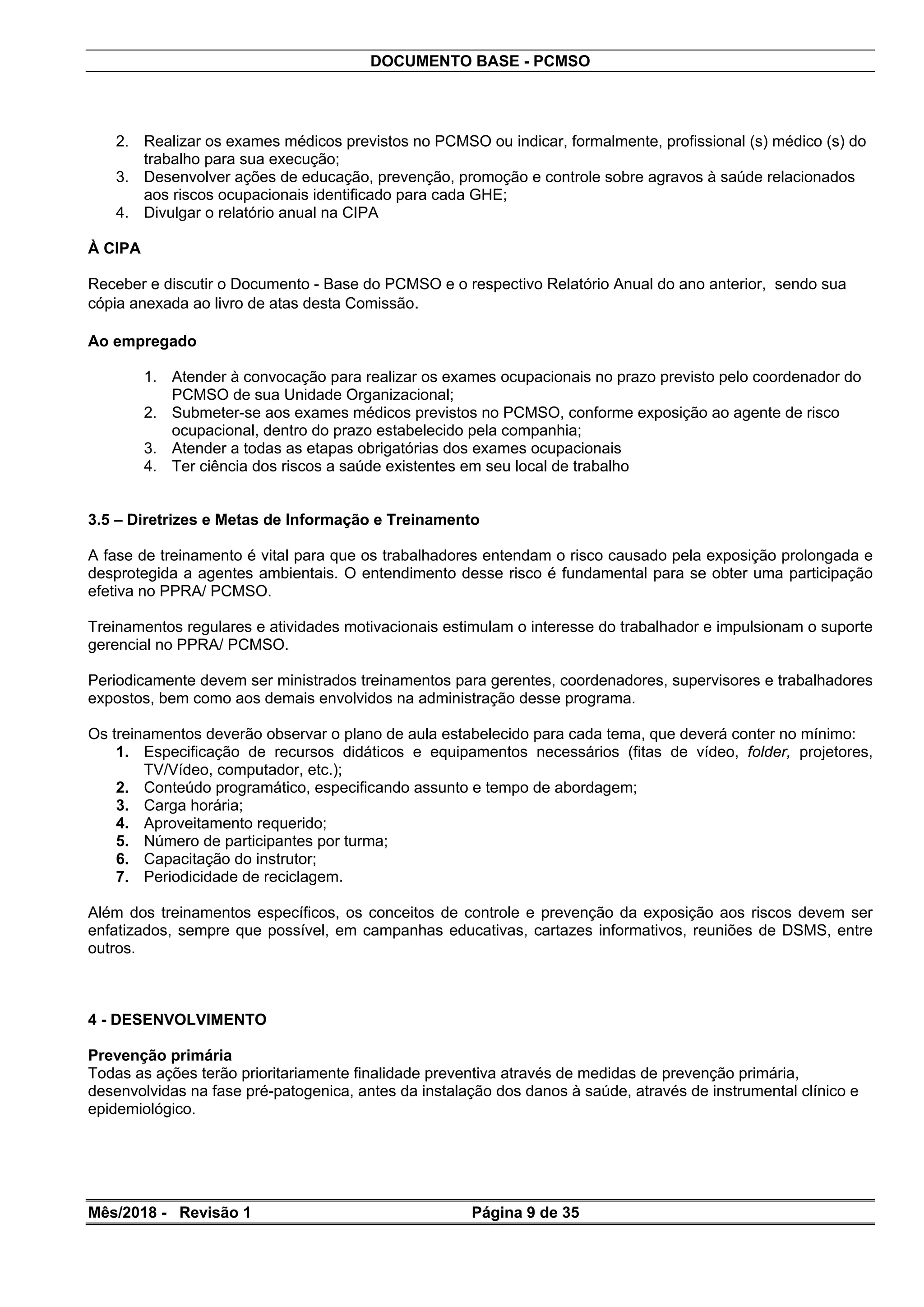 Modelo de pcmso | PDF | Healthcare Industry | Industries