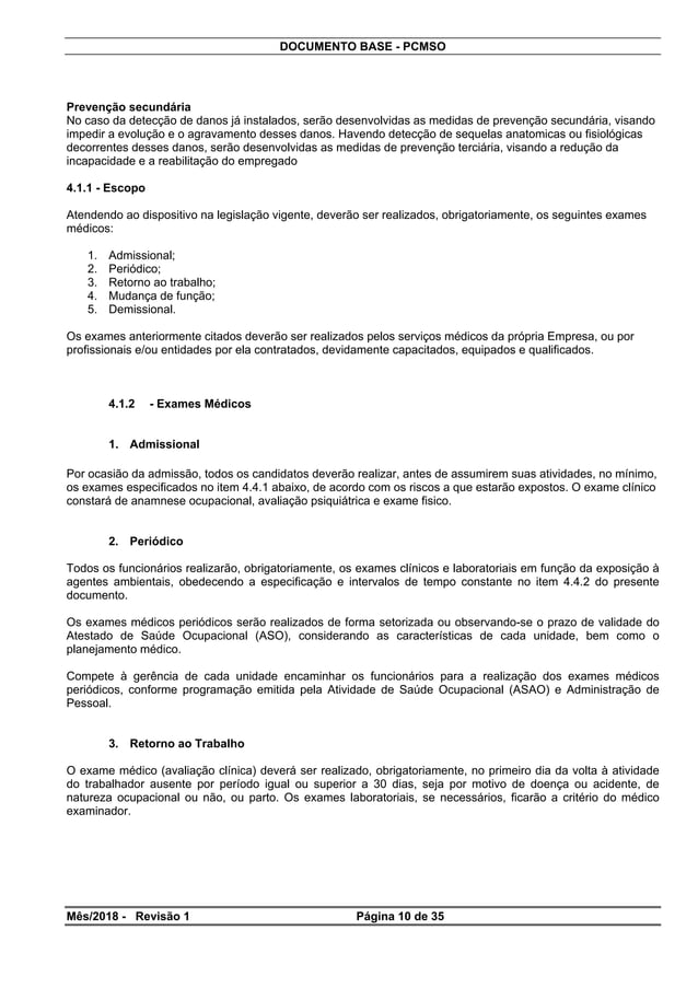 Modelo de pcmso | PDF | Healthcare Industry | Industries