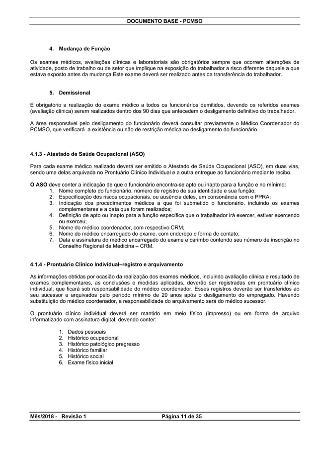 Modelo de pcmso | PDF | Healthcare Industry | Industries