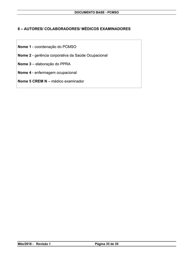 Modelo de pcmso | PDF | Healthcare Industry | Industries