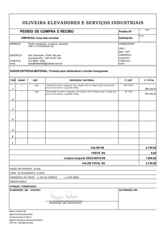 Modelo de pedido compras | PDF