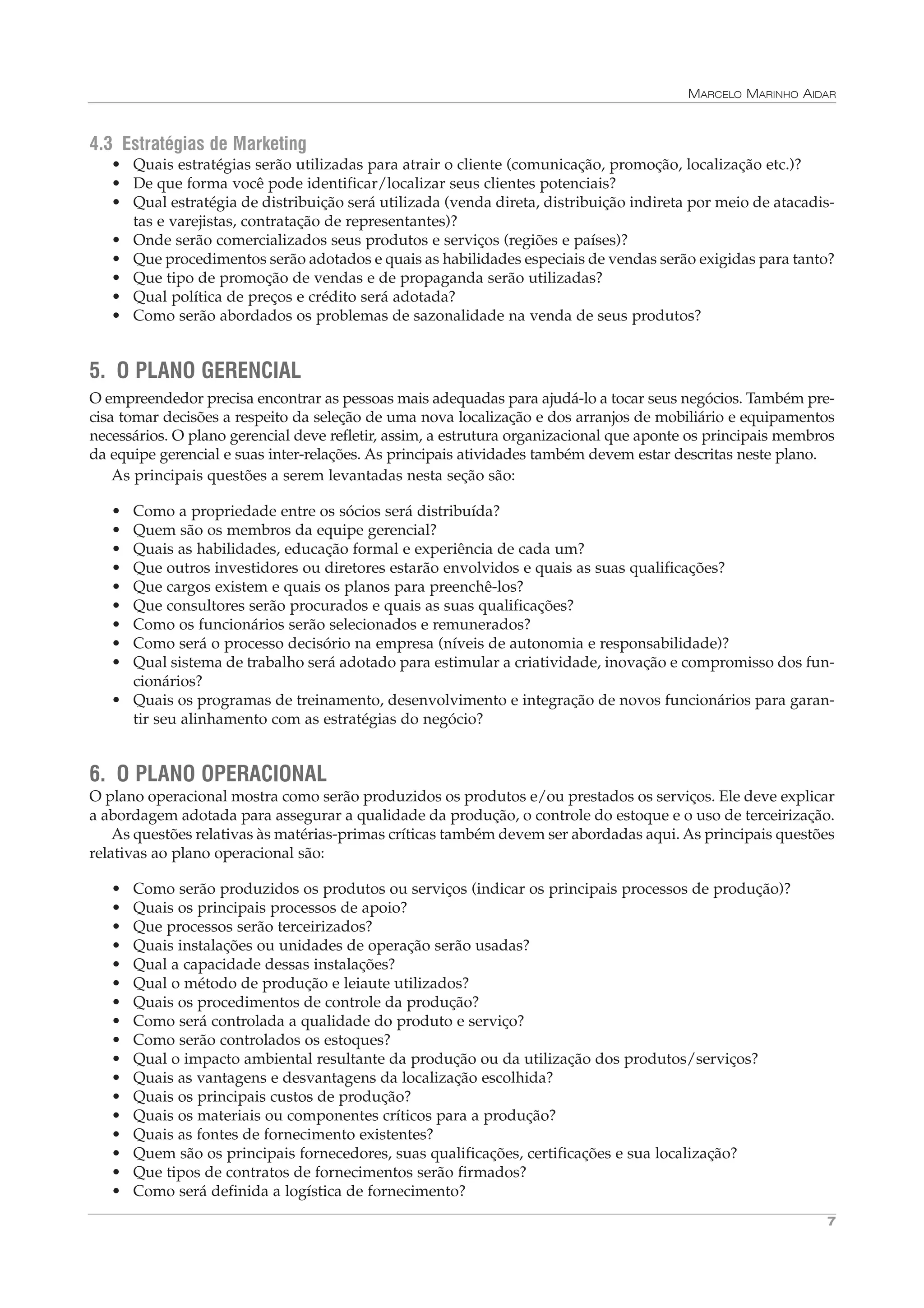 Modelo de Plano de Negocios | PDF