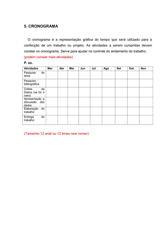 Modelo De Pre Projeto Tcc Pdf