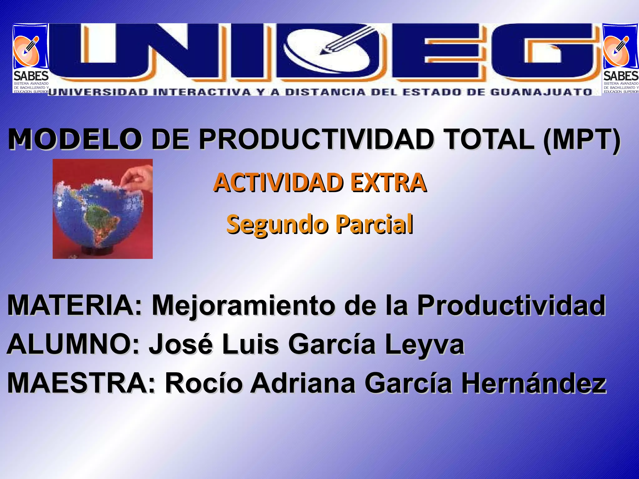 Modelo de productividad total | PPT